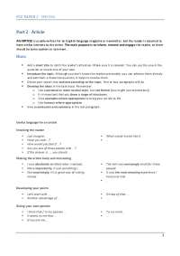 Plantilla para realizar Article (FCE Exam) - Docsity