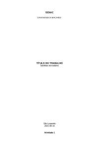 Atividade 1 uc 10 senac ead - Docsity