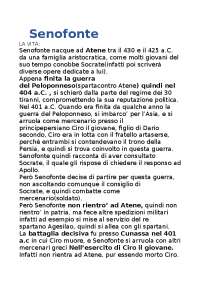 Senofonte vita letteratura greca. - Docsity