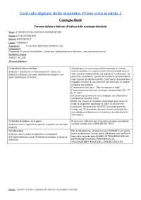 Curricolo digitale primo ciclo primaria - Docsity