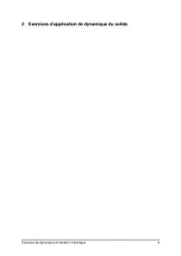 Exercices de dynamique et vibration mecanique - Docsity