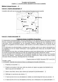 Les aires urbaines, géographie d’une France mondialisée - Docsity