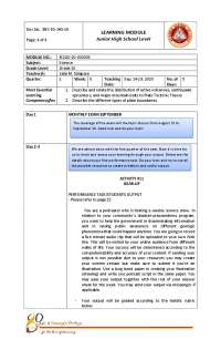 GRADE 10 SCIENCE MODULES - Docsity