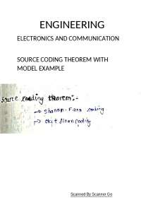 Huffman and shanon coding theorem - Docsity