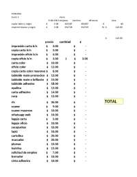 Metodo CAUE utilizando hoja de excel para resolver el problema - Docsity