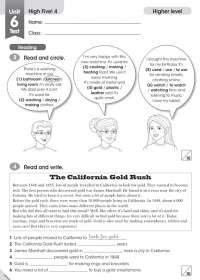 Test Unit 6 High Five 4 | Exámenes de Inglés | Docsity