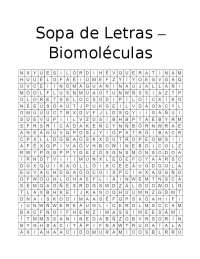 Sopa de letras biologia - Docsity