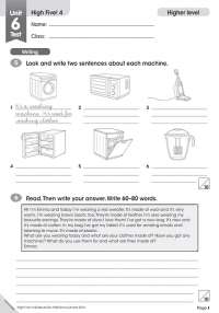 EXAM high five inglés - Docsity