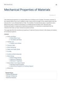 Engineering properties of Materials - Docsity