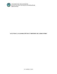 Guia para pre informes e informes de laboratorio - Docsity