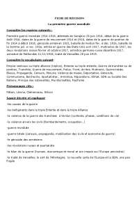 Fiche de révision: Civils et militaires dans la Première Guerre ...