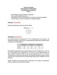 Planteamiento de taller simplex y dual - Docsity