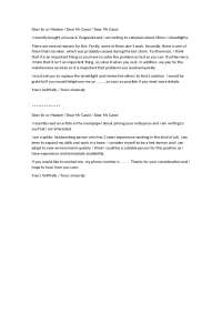 Esquema y ejemplos de redacción (Informal letter) - Docsity