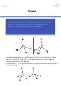 Chimica- gli isomeri - Docsity