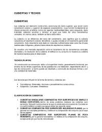 Cubiertas y Techos sobre su concepto, características del tema especificado. - Docsity