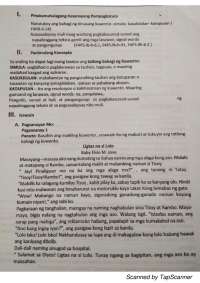 Filipino test and sample questionnaire - Docsity