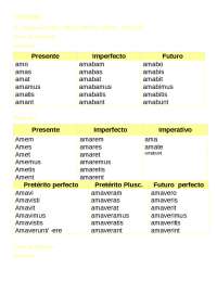 Verbos en voz activa en latín - Docsity