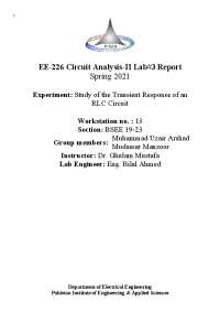 Circuit Analysis Lab reports #3 - Docsity