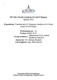 Circuit Analysis Lab reports - Docsity