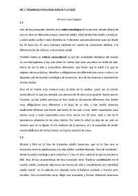 DESARROLLO EN LA EDAD ADULTA Y LA VEJEZ. PEC 3 - Docsity