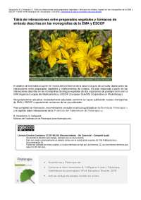 Tabla de interaciones de plantas medicinales con Medicamentos | Guías ...