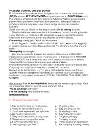 Esercizi articoli + present simple e progressive - Docsity