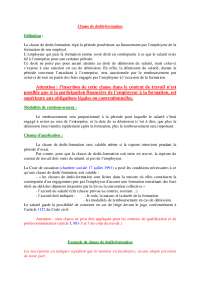 Exemple de clause de dedit-formation - Docsity
