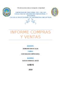 INFORME DE COMPRAS Y VENTAS - Docsity