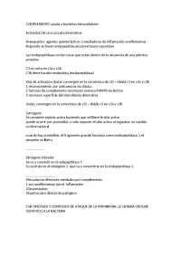 Resumen cascada del complemento - Docsity