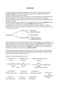 Chimica organica - Polimeri - Docsity