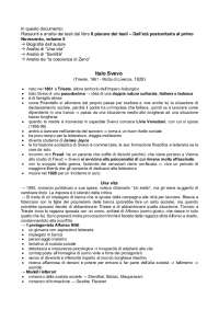 ITALO SVEVO - vita e analisi delle opere - Docsity