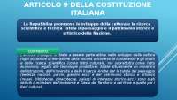 Articolo 9 della costituzione italiana - Docsity