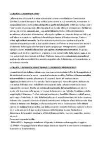 LEOPARDI E IL ROMANTICISMO - Docsity