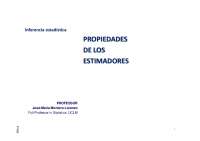 Propiedades de los estimadores - Docsity