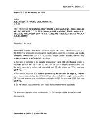 Ejemplo de exhorto al sr juez - Docsity