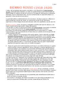ANNI DEL BIENNIO ROSSO IN ITALIA - Docsity