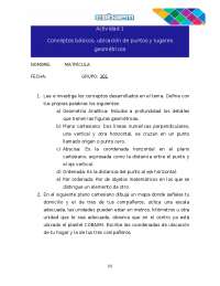 Conceptos básicos, ubicación de puntos y lugares geométricos - Docsity