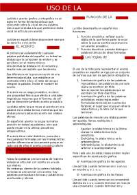 USO DE LA TILDE EN ESPANOL - Docsity