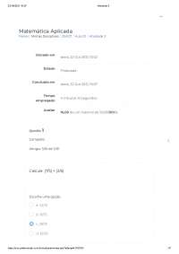 Atividade 3 - matematica aplicada - Docsity