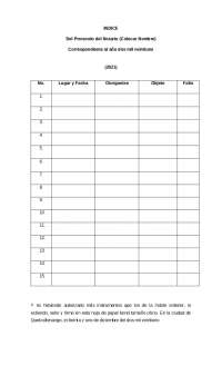 Formato para realizar un índice de protocolo | Apuntes de Derecho ...