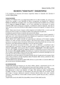 Tangentopoli - Inchiesta Mani pulite - Docsity