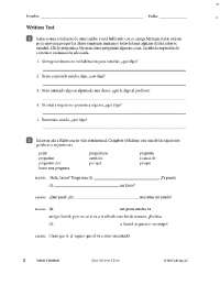 Test unit 1 que chevere level 4 writing portion - Docsity