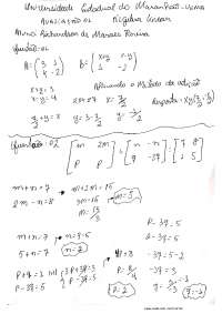 Questões de algebra linear - Docsity