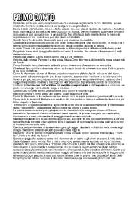Primo Canto Divina Commedia - Docsity