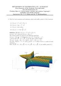 Mathematics assignment - Docsity