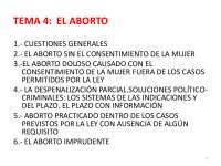 El aborto. Derecho Penal II - Docsity