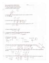 Trigonometry Functions Practice and exercises - Docsity