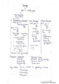 Fluid mechanics class notes handwritten chapter one and two - Docsity