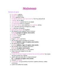 Morfosintaxis ejemplos - Docsity