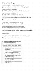 Past simple e present perfect simple - Docsity